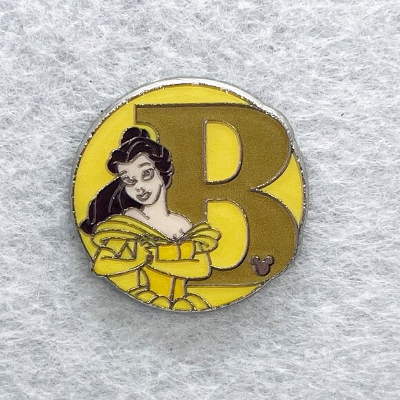 Disney | Jewelry | 525 Disney Alphabet B For Belle Beauty And The Beast ...